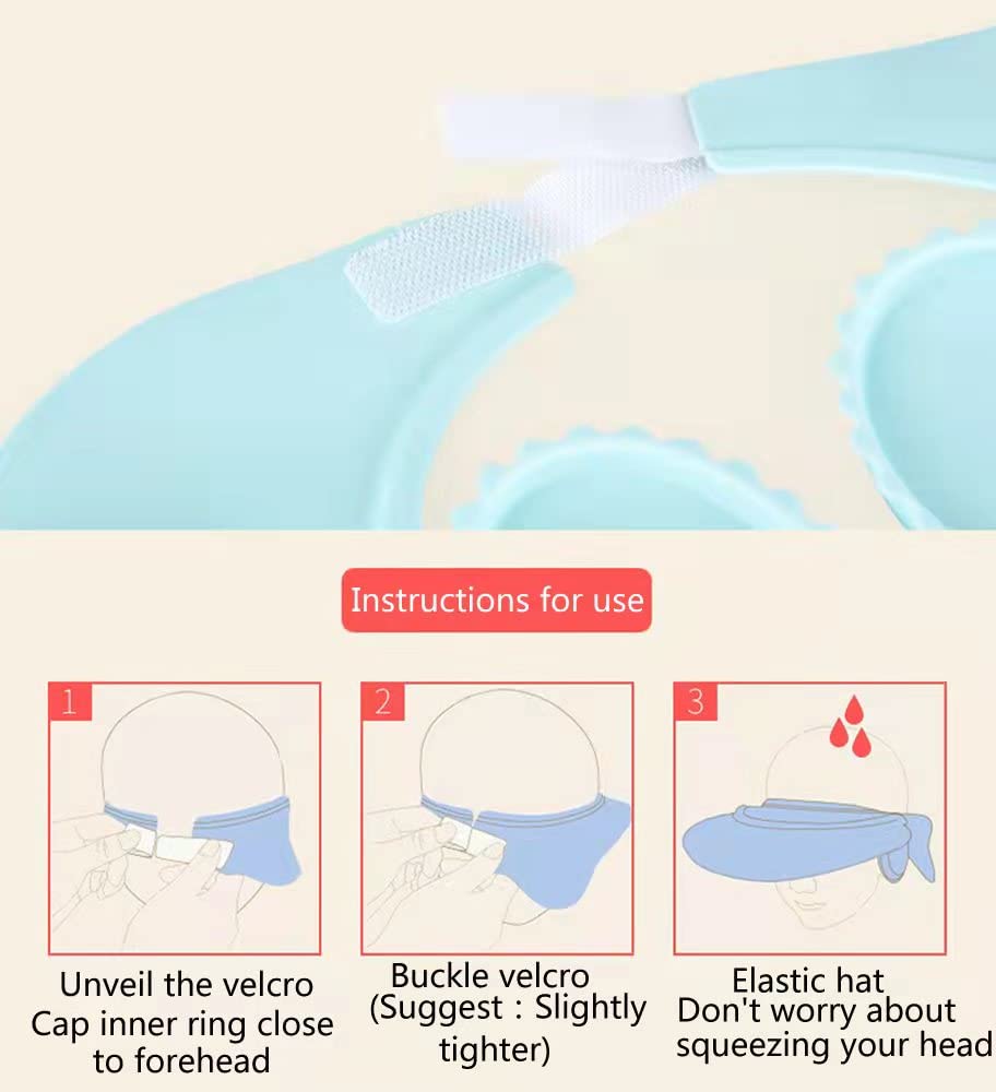 W/M Baby Shower Cap wash Bath Shampoo Shield Visor Adjustable Bathing tub Head Hair Rinser hat Protection Toddler and Kids (Pink)