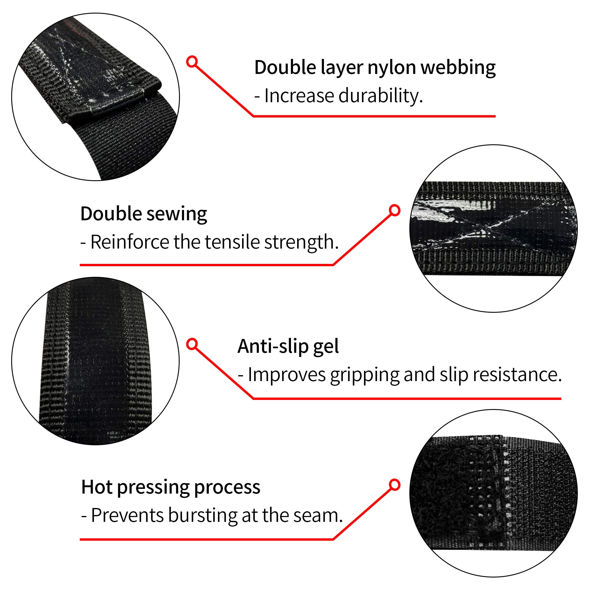 RealiNice Bike Rack Strap Upgraded Set for 27.5” 29” MTB (2 Pcs)