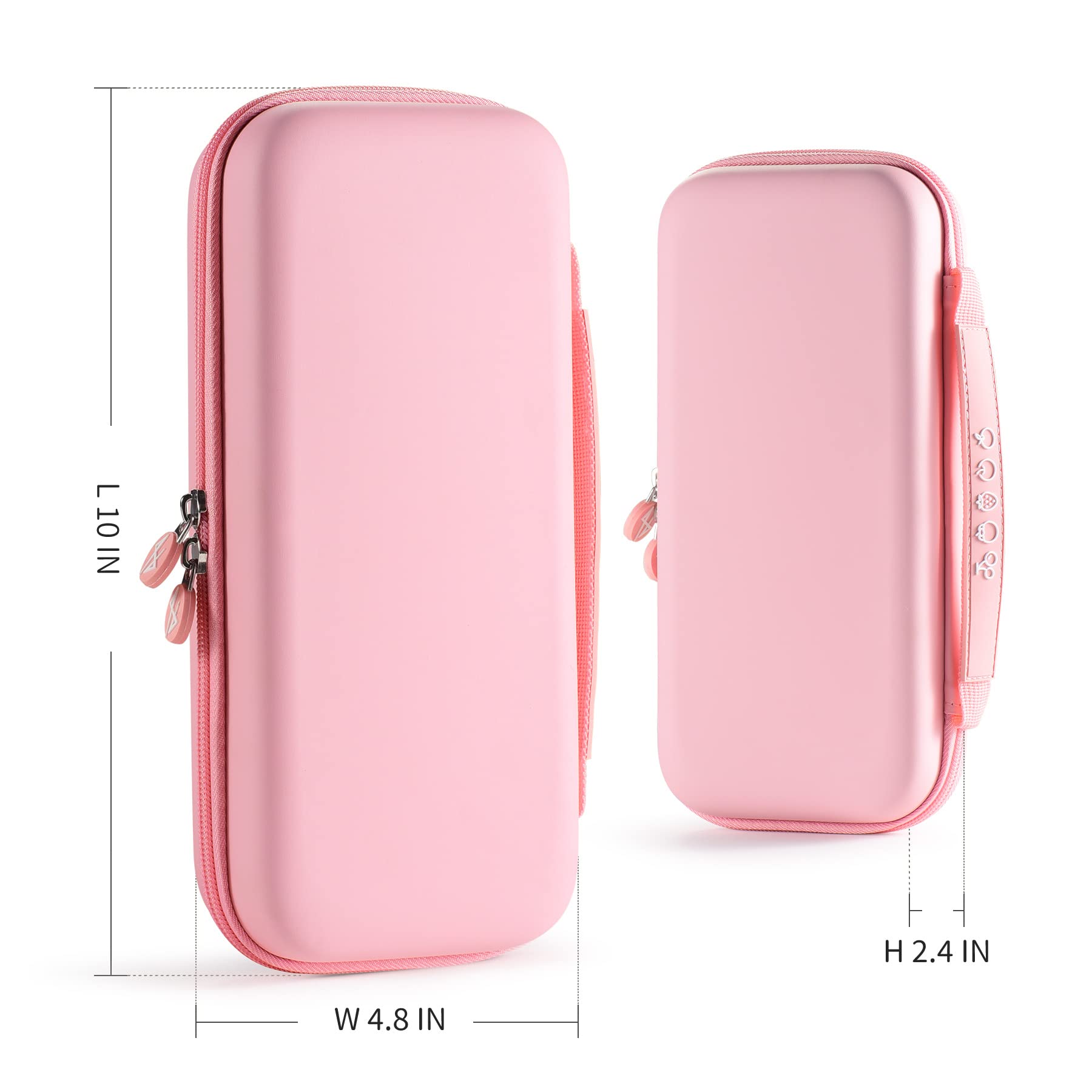 UYIYE Carry Case Compatible with Nintendo Switch/Switch OLED , Protective Hard Portable Travel Carry Case Shell Pouch,Protective case, game case, game machine case, accessories storage (pink)