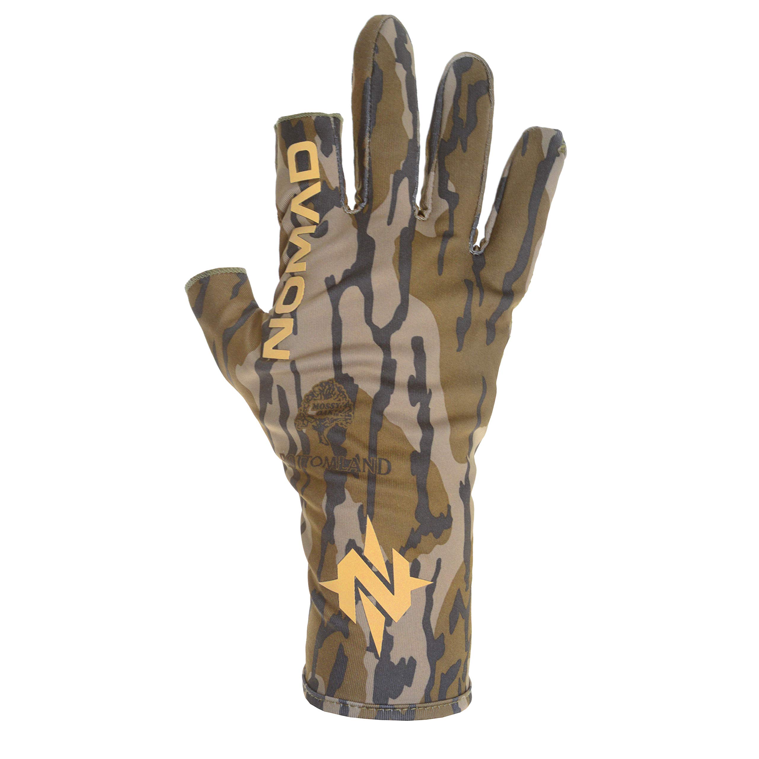 Nomad Mens Camo Fingerless Hunting Glove, Mossy Oak Bottomland, Large-X-Large, (N3000063)