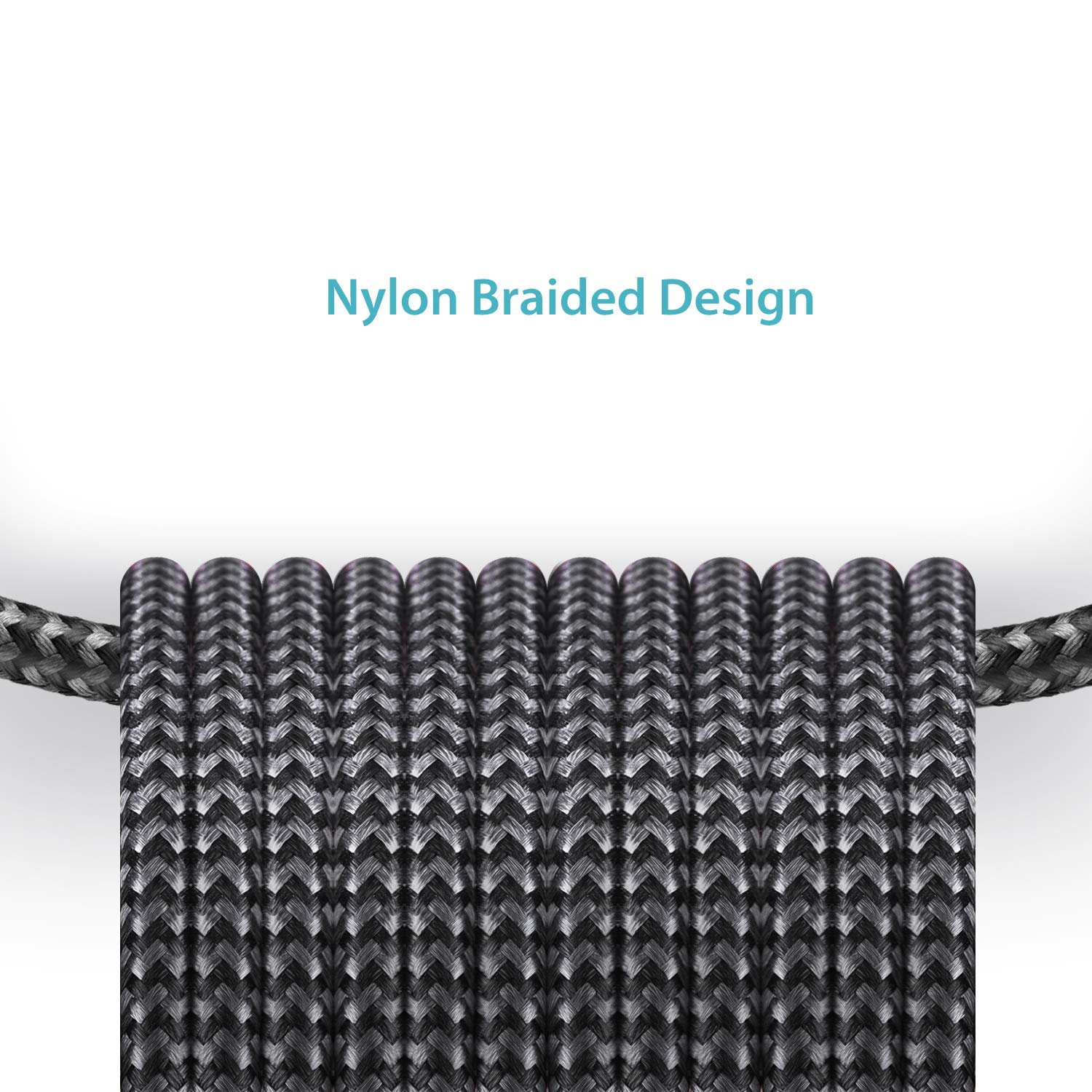 Micro USB Cable Android Charger - Syncwire [2-Pack 3.3 ft] Super-Durable Nylon-Braided Fast Sync & Charging Cord for Samsung, HTC, Nexus, LG, Xbox One, PS4, Smartphones & More - Space Gray