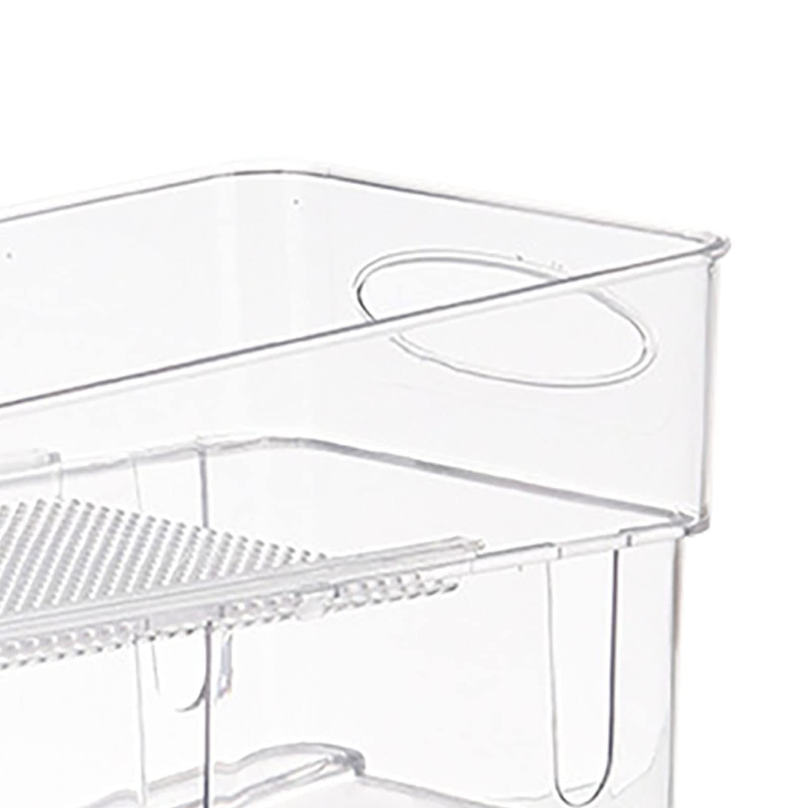 Natudeco Can Storage Dispenser for Fridge, Rolling Soda Can Organizer 2 Layer Refrigerator Beverage Holder Fridge Can Storage Rack for Drinks Cola Beer