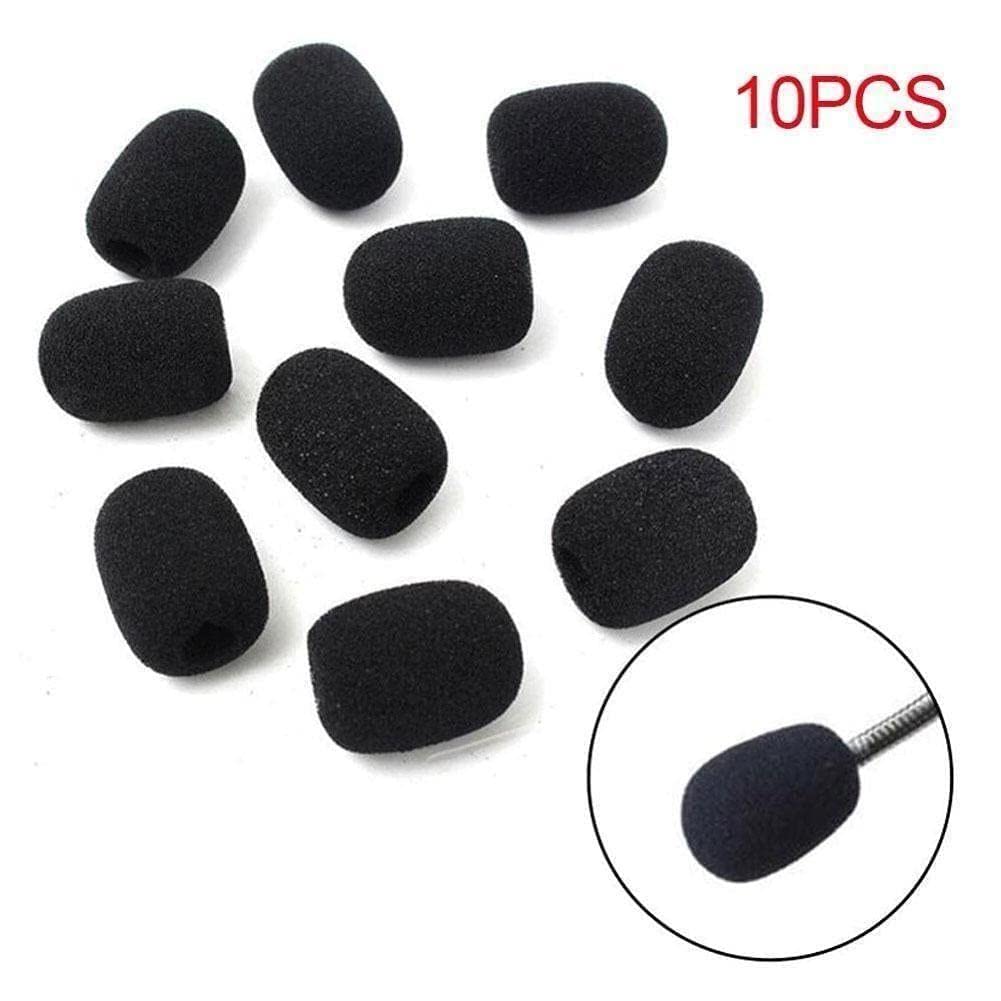 WAITLOVER 10 Pcs Black Mic Protector Replacement Headset Foam Cover Windscreen Sponge Mic for Mee Covers Windshield T0G7 Covers Microphone