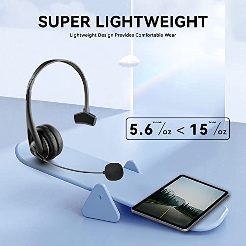Voistek 3.5mm Headset with Microphone for Computer, Wired Headset with Microphone,Cell Phone Headset with Mute Volume Control for PCS, Cell Phones in The Classroom or Home