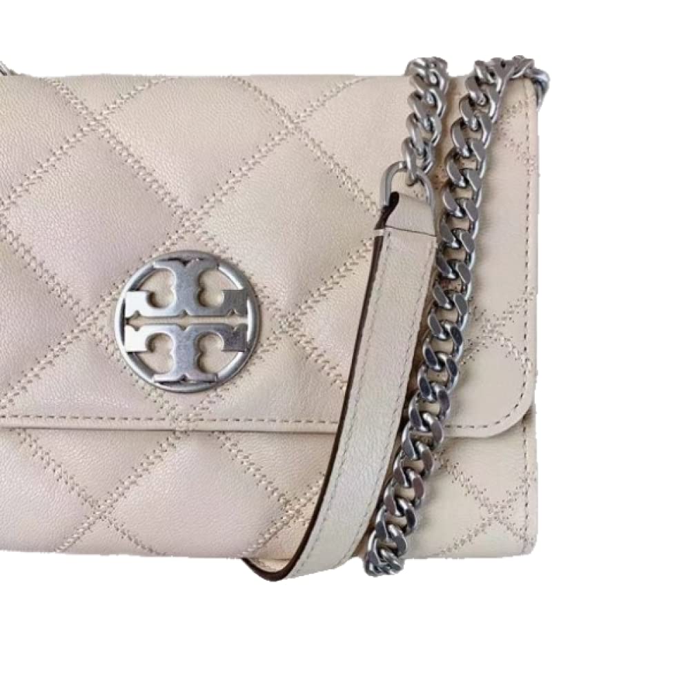Tory Burch 87867 Willa New Cream Off White With Silver Hardware Women's Crossbody Bag