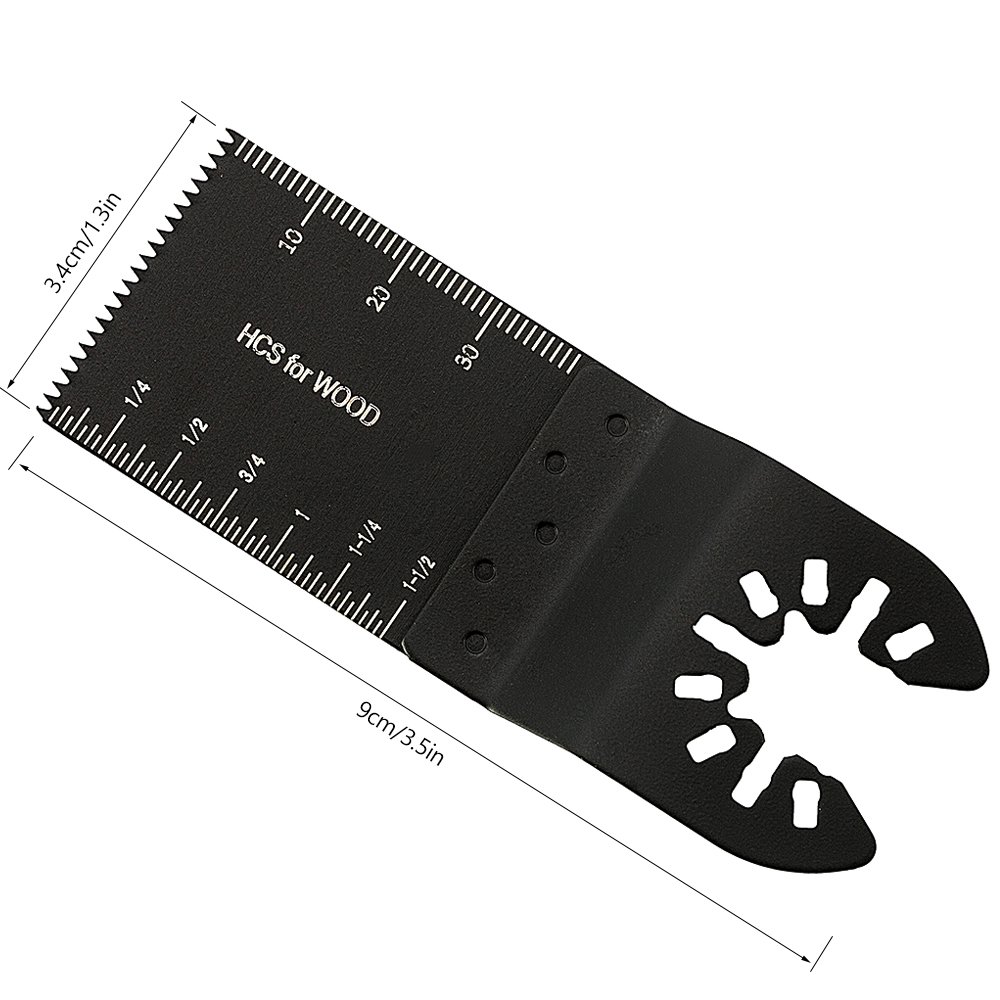 Newdanceus 10Pcs Multitool Blades Oscillating Saw Blades for Wood/Plastic, Multitool Quick Release Blades Fits Fein Multimaster, Porter Cable, Black&Decker, Bosch Craftsman