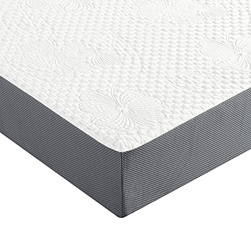Olee Sleep 6 Inch Ventilated Gel Infused Memory Foam Mattress, CertiPUR-US® Certified, Gray, Queen