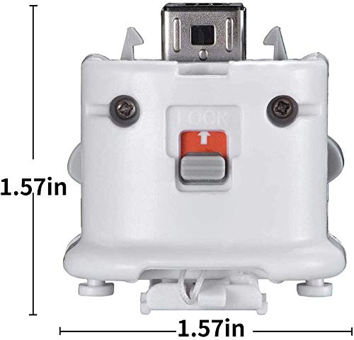 NOPOINO Wii Motion Plus Adapter - Remote Motion Plus Sensor Accelerator Compatible with Wii Remote Controller (White 1 pcs)
