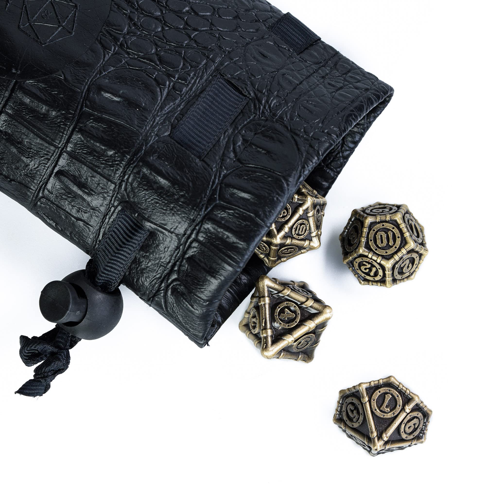 UDIXI 7PCS DND Dice Set Metal, Polyhedral D&D Dice Set Octopus d&d Dice, Metal d n d Dice Set for Dungeons and Dragons (Silver)