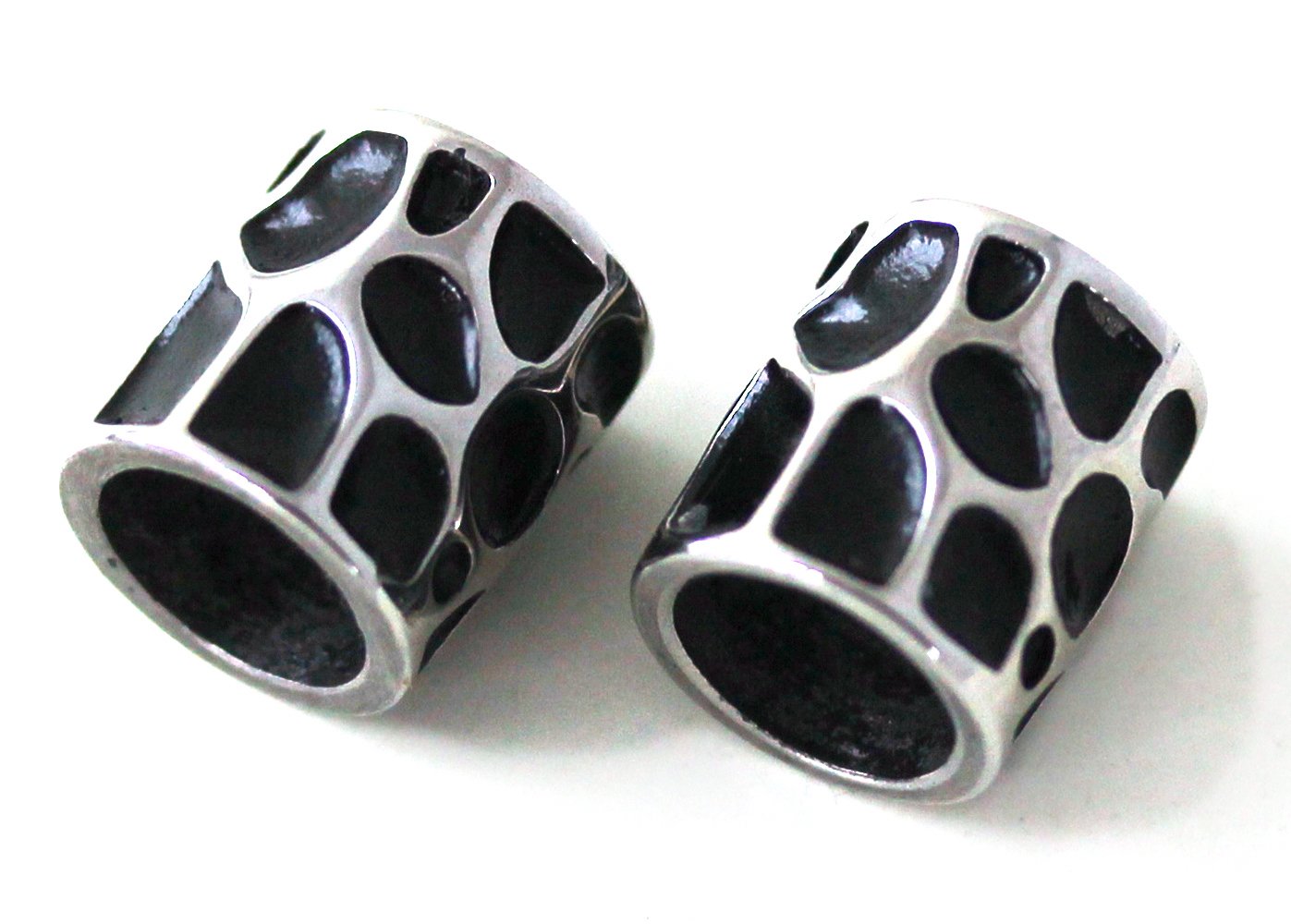 LynnAround Stainless Steel Viking Beard Beads Rings, Dwarven Dreadlock Pirate Medieval Hair Beads, Pagan Jewelry
