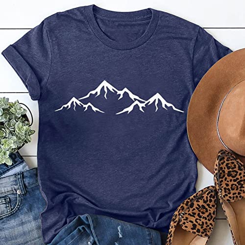 Women's Vintage Pattern Vest Summer Casual Loose O Neck Vest Vacation Classic Slim Shirt Halter Top Dark Blue