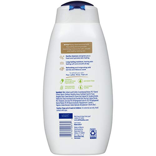 NIVEA Wild Berries and Hibiscus Refreshing Body Wash with Nourishing Serum, 20 Fl Oz Bottle
