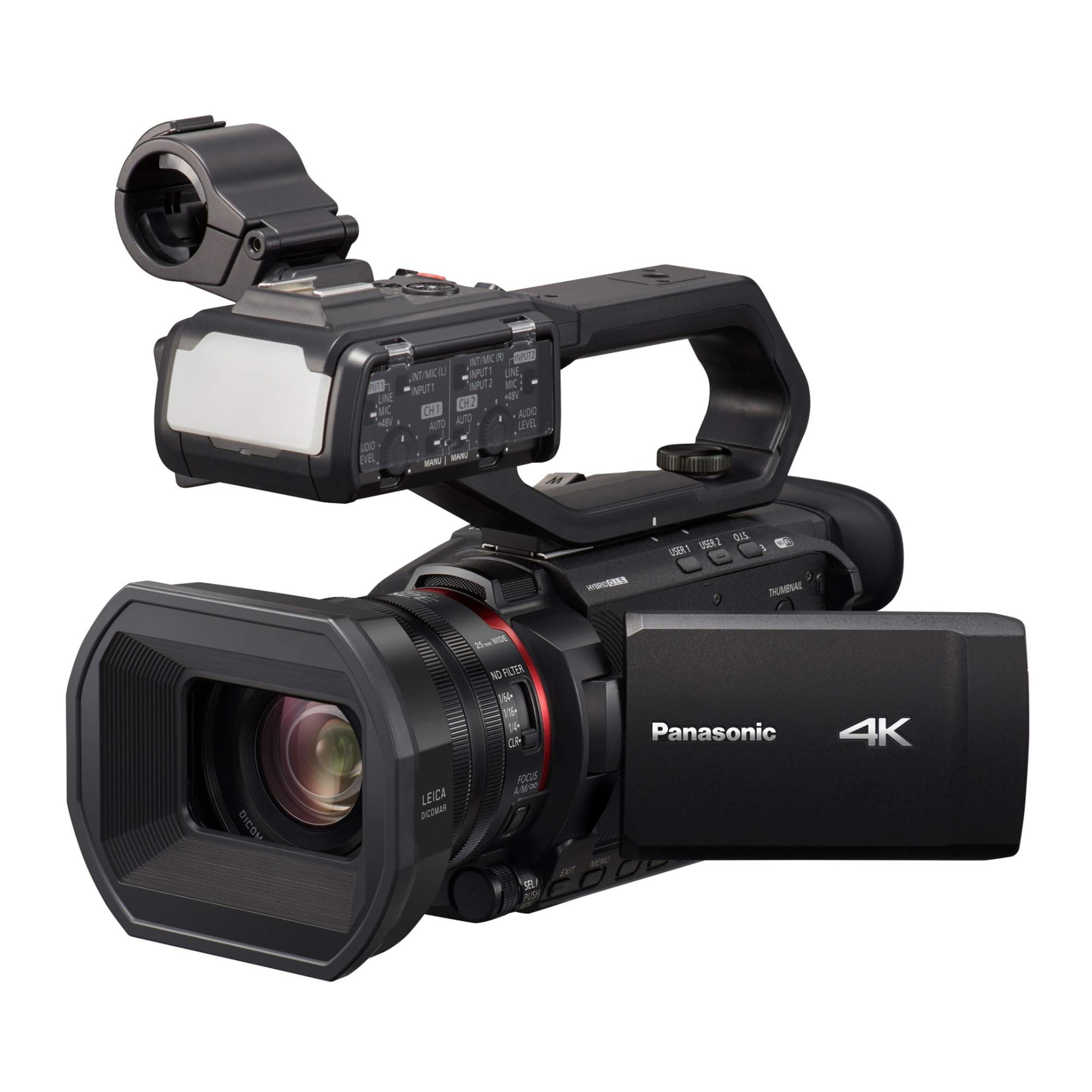 Panasonic Detachable Handle Unit for HC-X1500 with a REC button, Zoom Lever, 2-Channel XLR Audio Input, LED Light - VW-HU1