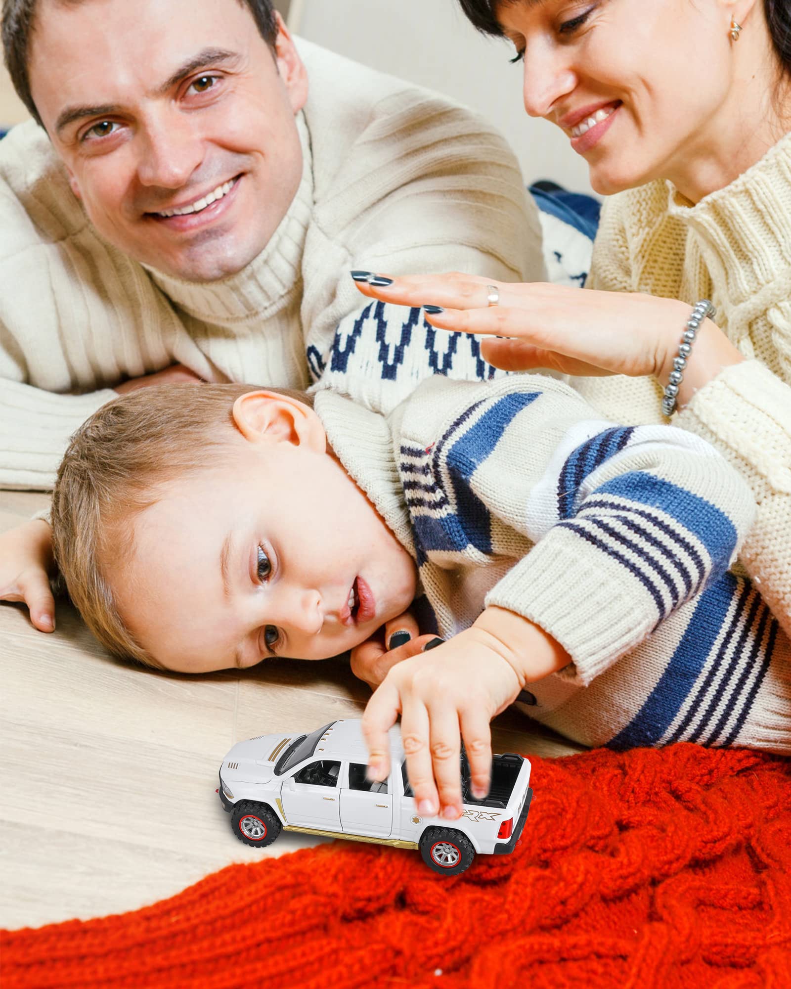 Toy Trucks Dodge Ram Toy Pickup Trucks TRX 1500 Pull Back Diecast Metal Model Trucks for 3 Year Old Boys and up
