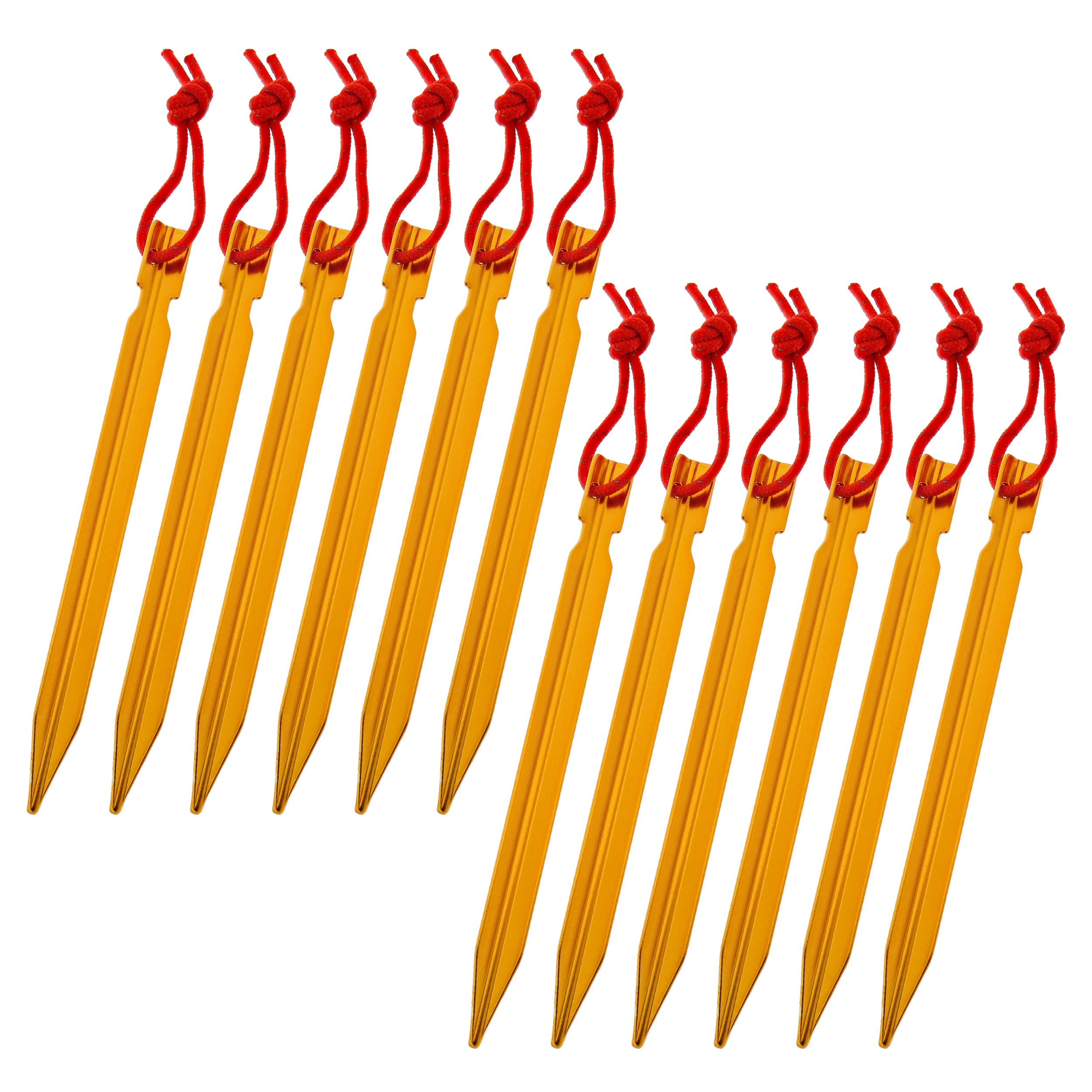Redneck Convent RC Aluminum Tent Stakes 12pc kit - 6in Y-Style Metal Tent Stakes Ground Tarp Stakes Tent Spikes Camping Nails