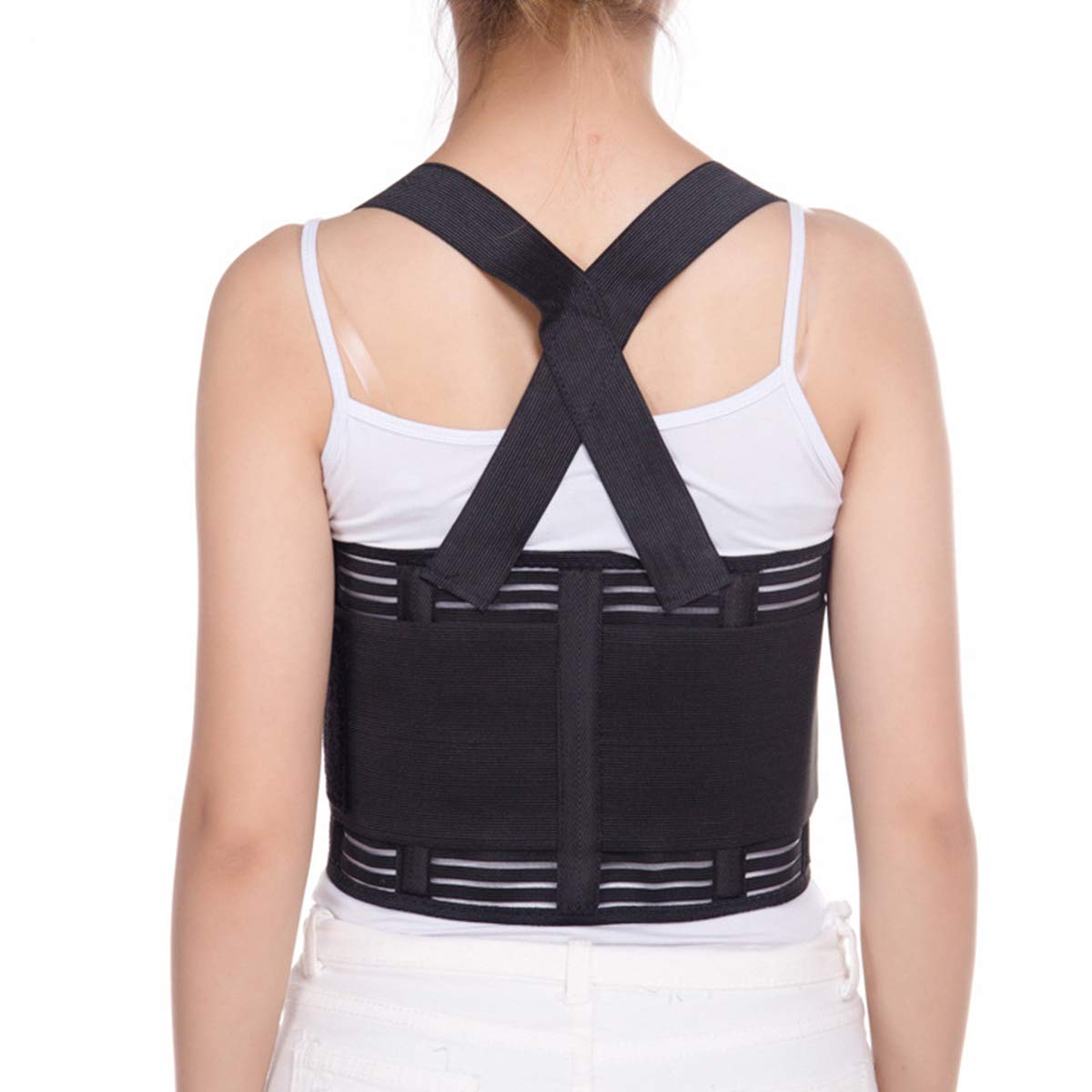 QETU Rib and Chest Support Brace with Front Stay, Breathable Rib Belt for Sore Or Bruised Ribs Support, Sternum Injuries, Dislocated Ribs Protection, Pulled Muscle Pain,Small