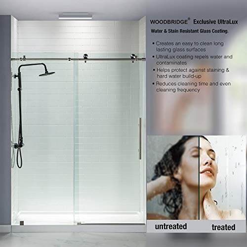WOODBRIDGE MBSDC6076 Shower Door, 60"x76", Brushed Nickel