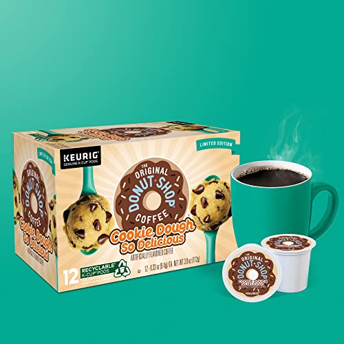 The Original Donut Shop Cookie Dough So Delicious, Keurig Single Serve K-Cup Pods, Flavored Coffee, 72 Count (6 Packs of 12)