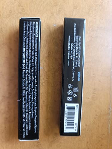 STUDIOMAKEUP High Define Brow Tint Medium – Eye Brow Tint Medium Brown Formulated to Hydrate and Cover Grey Hair - Natural Brow Tint Pigment Fills Gaps - Smudge Proof & Waterproof Eyebrow Tint Gel