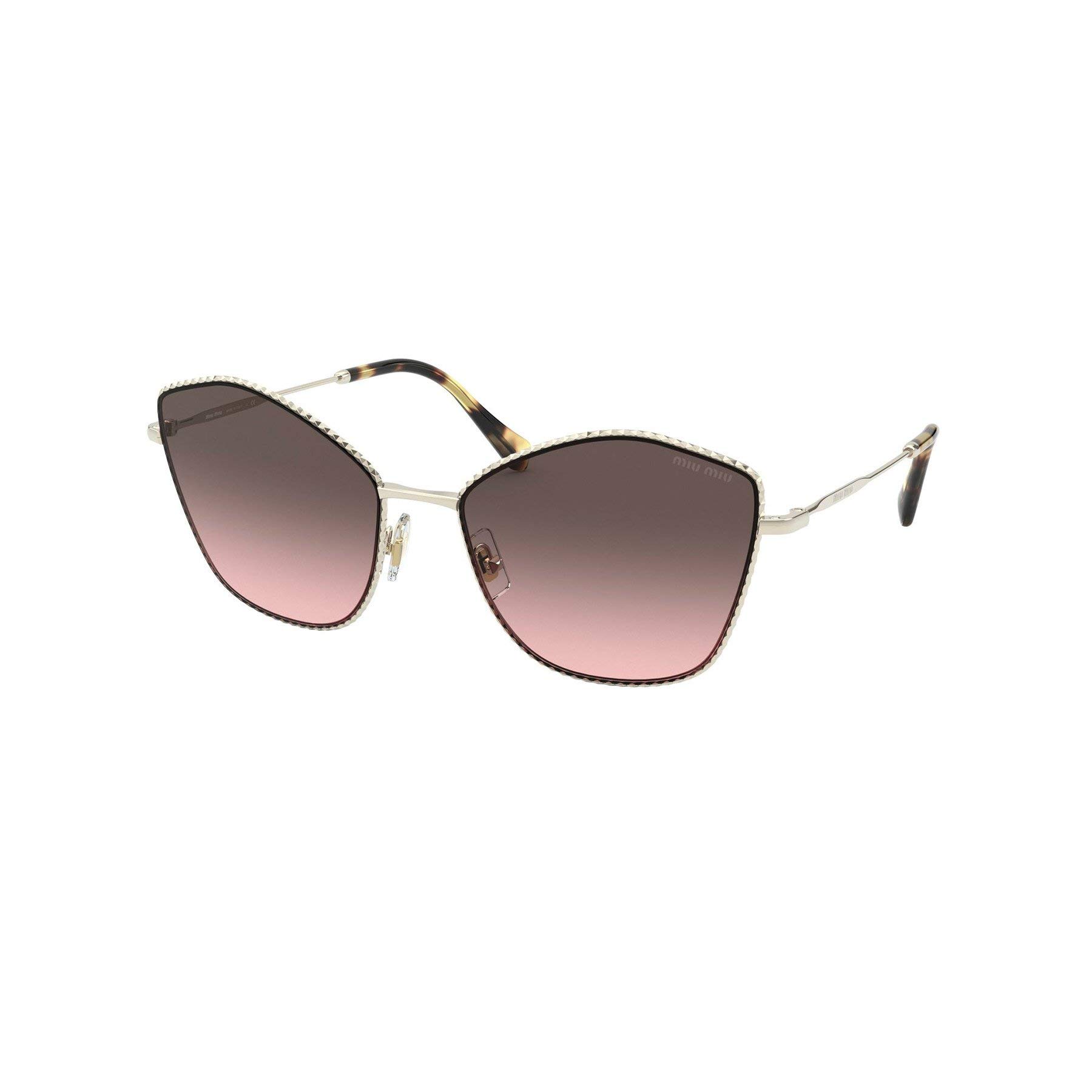 Miu Miu MU 05US - 7S0CZ9 Sunglasses CORE COLLECTION LIGHT HAVANA w/GRADIENT BROWN MIRROR 55mm