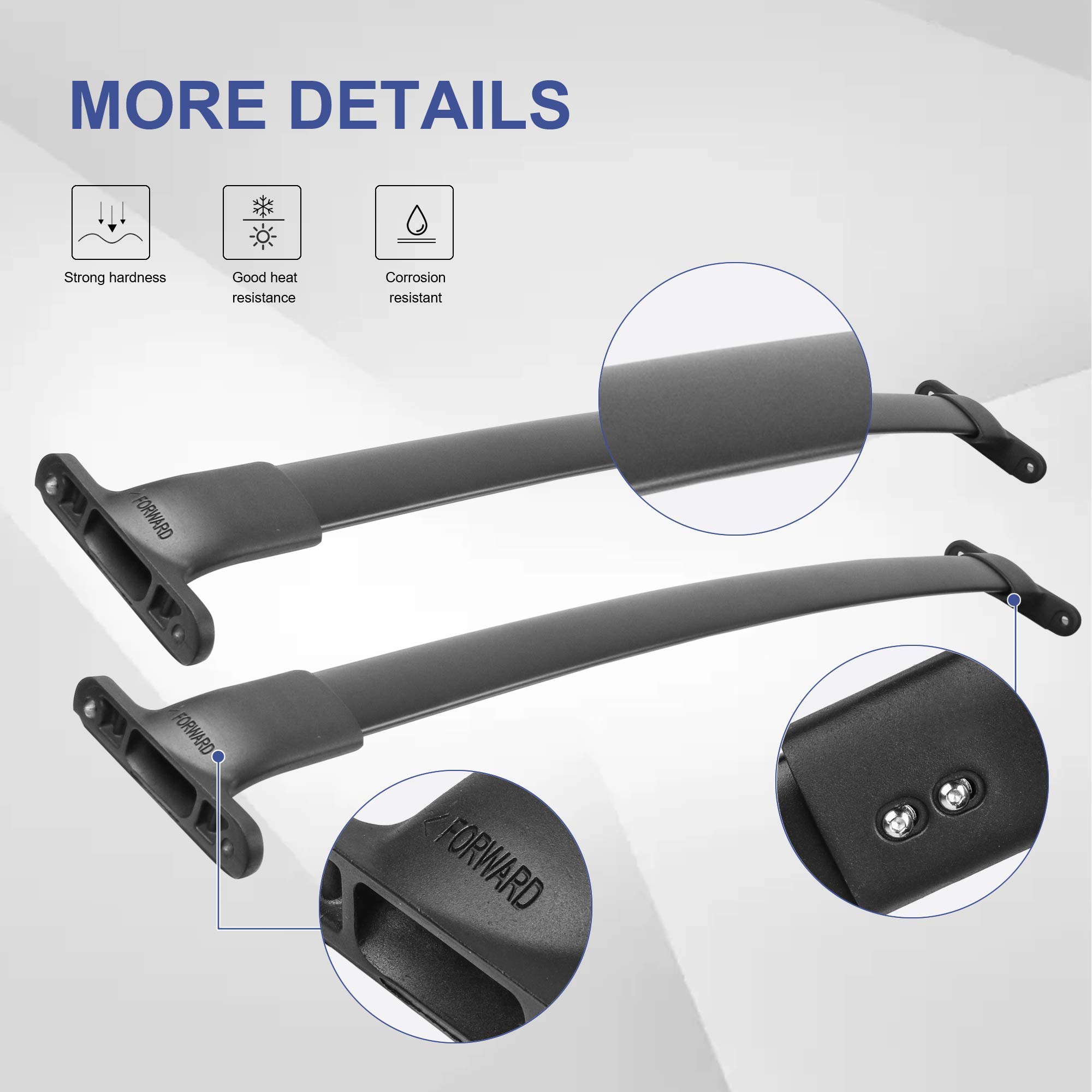 MOSTPLUS Roof Rack Cross Bar Rail Compatible for 2016 2017 2018 2019 Ford Explorer Cargo Racks Rooftop Luggage Canoe Kayak Carrier Rack
