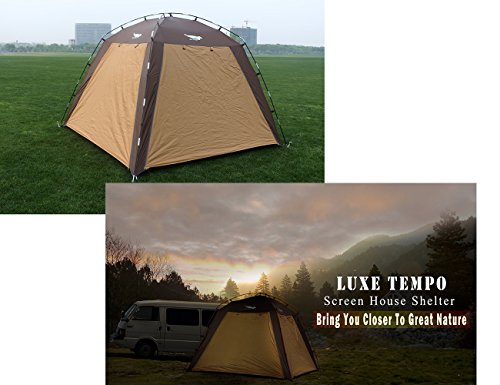 Luxe Tempo Screen House Tent 3-4 Person Canopy Tent Sun Shade Lightweight for Beach Backyard Camping Tall Fast Pitch