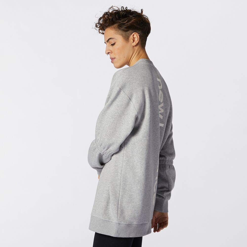 New Balance Women's Achiever Crew Sweatshirt, Athletic Grey, Small