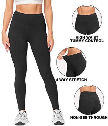Natural Feelings High Waisted Leggings for Women Pack Ultra Soft Stretch Opaque Slim Yoga Pants