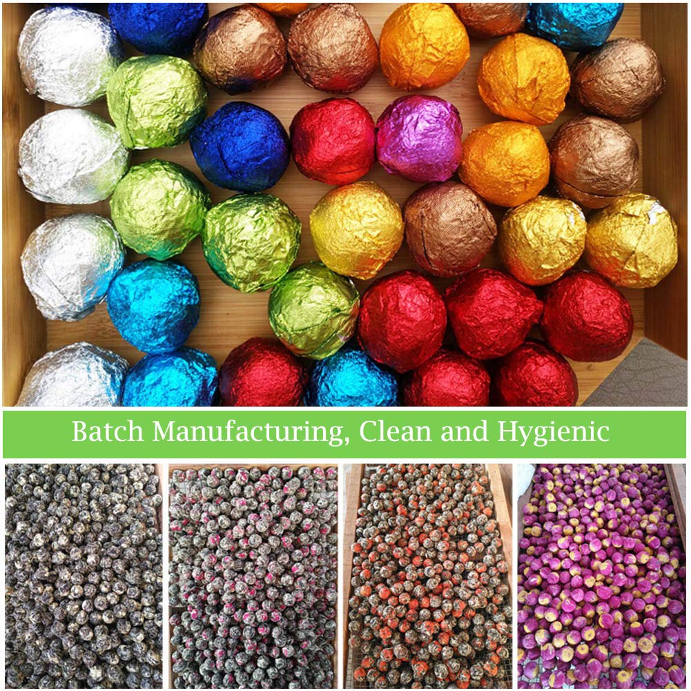 Natural Herbal Flowinging Tea Gift Box Organic Blooming Flower Tea Balls Kit Handmade Press Art Teas Ball- 10 Mixed Flowering Tea Single Pack