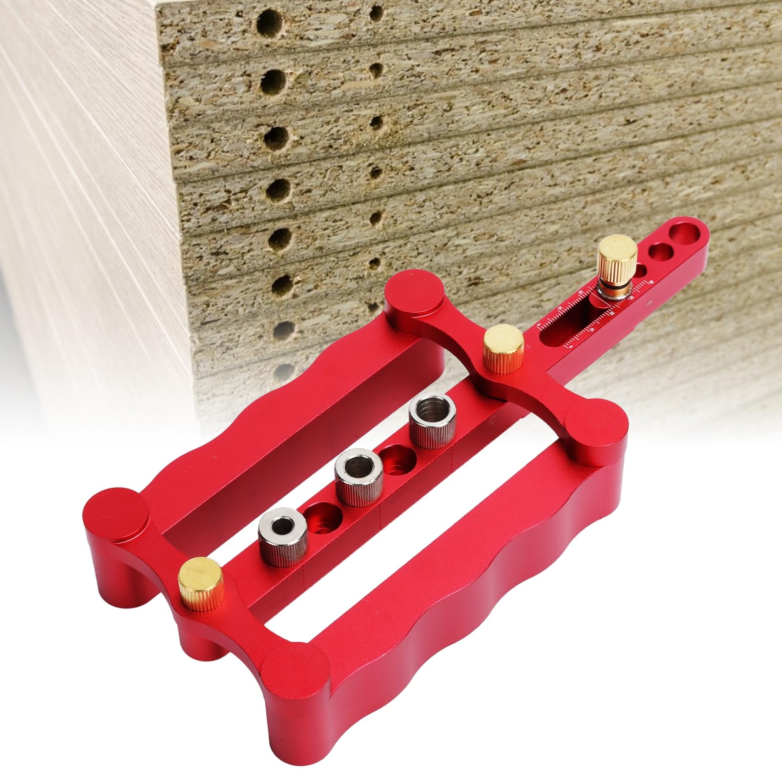 Mothinessto Woodworking Tools Durable Dowelling Jig Kit Self Centering Doweling Jig Woodworking Self Centering Dowelling Jig Home for Woodworking