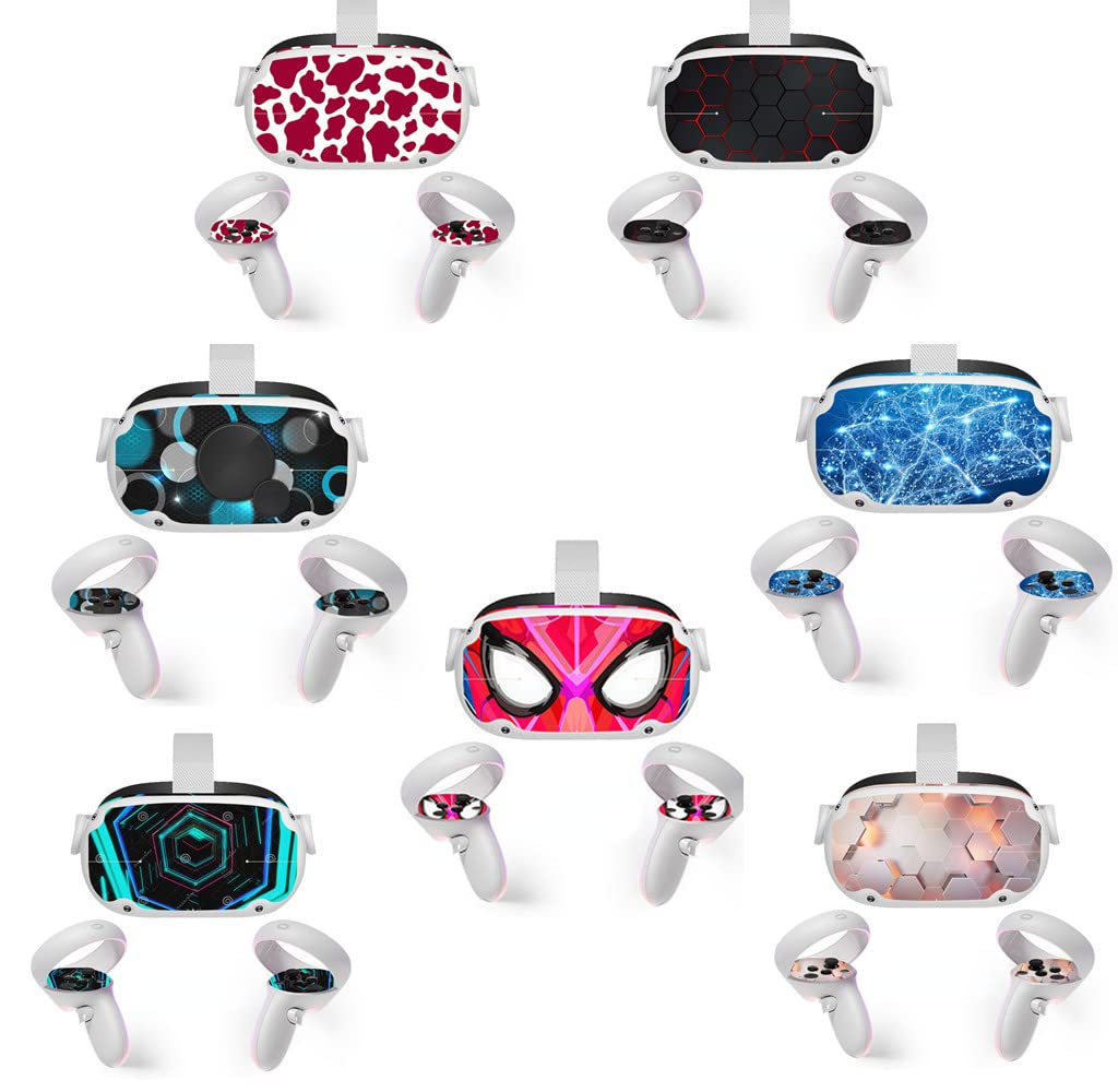 Sticker Decals Skin Protective Film Decal Outdoor Waterproof for Quest 2 VR Headset (026)