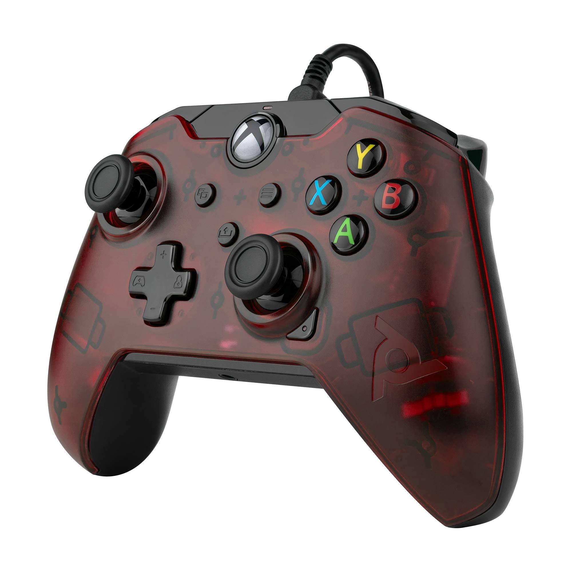 PDP Gaming Wired Controller: Crimson Red - Xbox Series X|S, Xbox One, Xbox (Renewed)