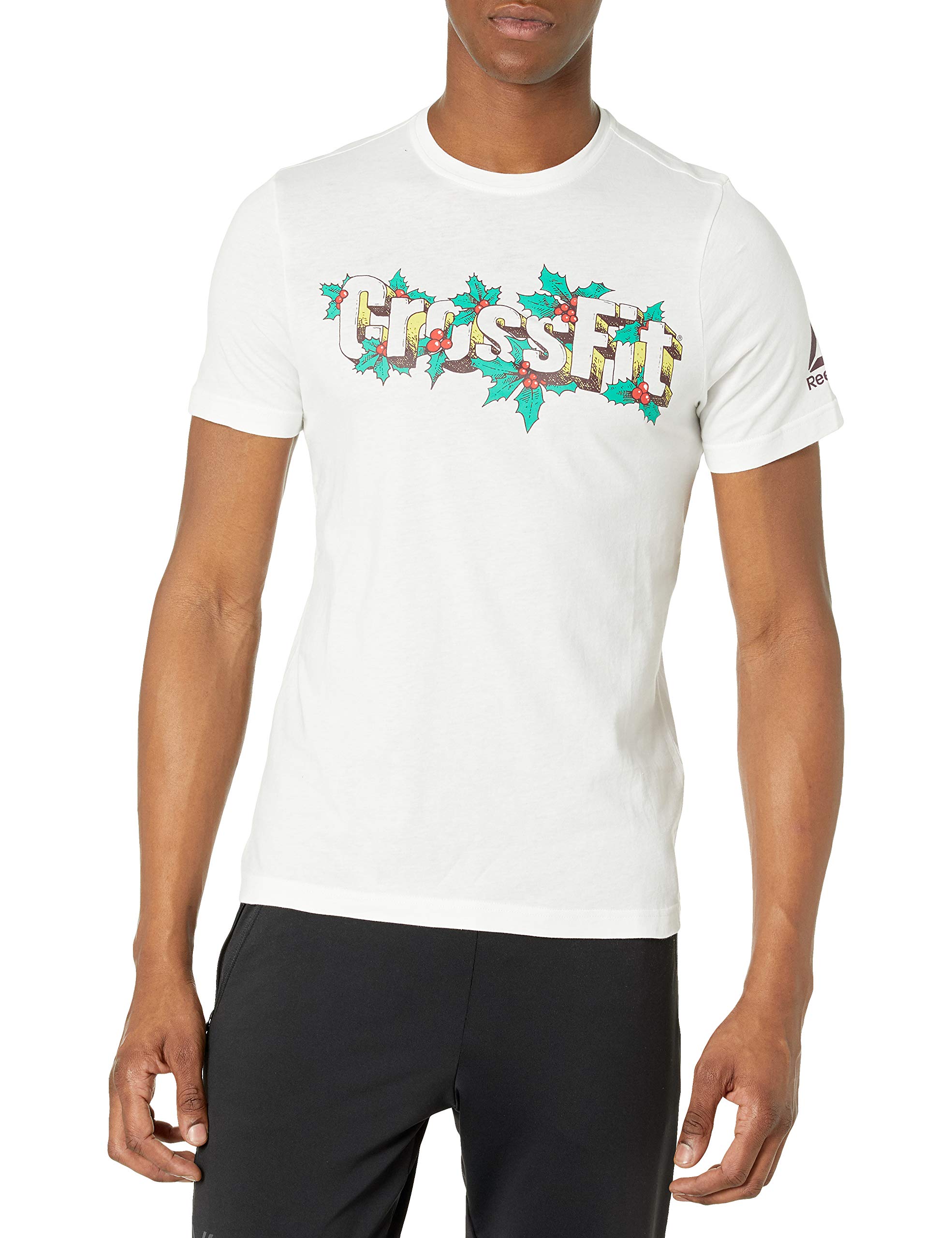 Reebok Crossfit Holiday Graphic Men's T-Shirt, White, 2XL