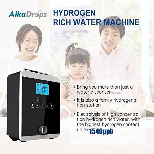 Water Ionizer and Water Purifier Machine,PH 3-11 Alkaline Acid Water Machine,Up to -800mV ORP, 8000 Liters Per Filter,11 Plate Electrode,Regulation Valve to Control PH and ORP/Auto-Cleaning