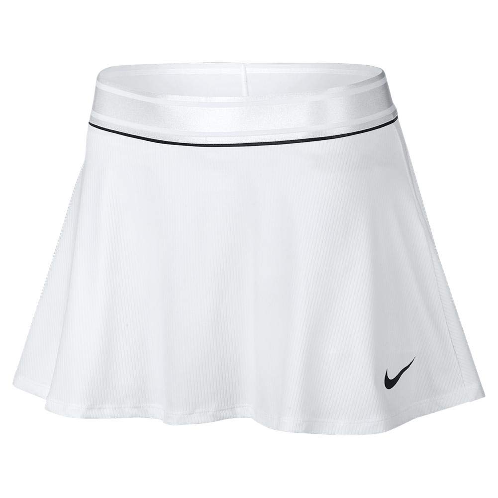Nike Womens Court Dry Skirt Flouncy White/Black/White XL