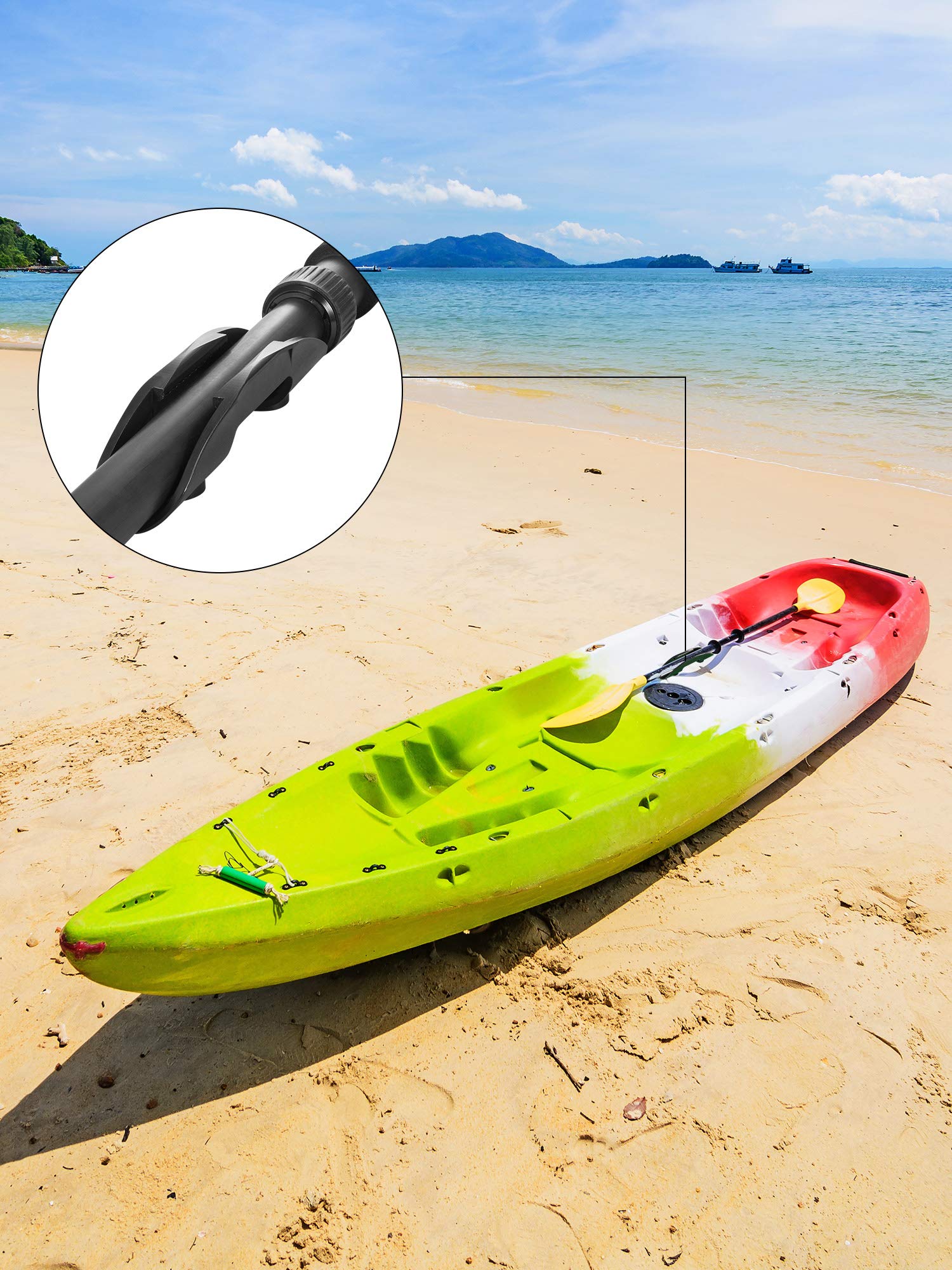 Norme Kayak Paddle Holder Clip Kayak Paddle Clips with Hardware Universal Compatible with Perception Kayaks, Emotion Kayaks, Lifetime Kayaks, Pelican Kayaks, Malibu Kayaks, Vibe Kayaks(4 Pack)