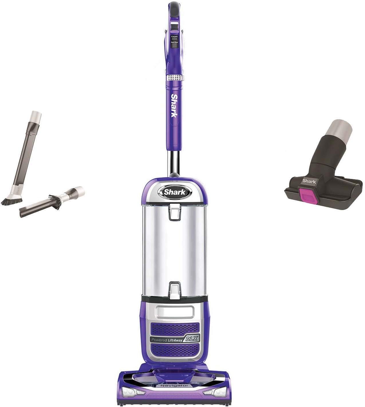 Shark NV586 Powerful Navigator Powered Lift-Away Upright Vacuum for Hardwood Tile Carpet Multi-Surface NV586 (Renewed)
