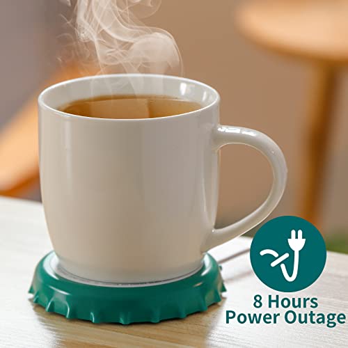 REDIVA Coffee Mug Warmer,Electric Beverage Warmers for Heating Coffee, Beverage, Milk, Tea and Hot Chocolate, Great for Home Decor, House Warming Gift, Gadget Gift. (Green)