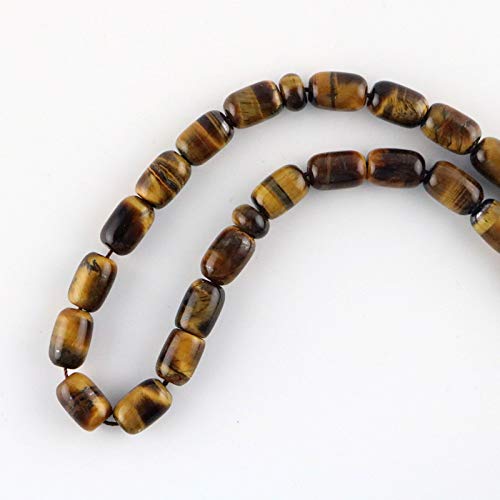 Natural Tiger Eye 8x12 Mm Tiger Eye Tassel Pendant 33 Islamic Rosary Muslim Tasbih Allah Muhammad Rose for Woman Man