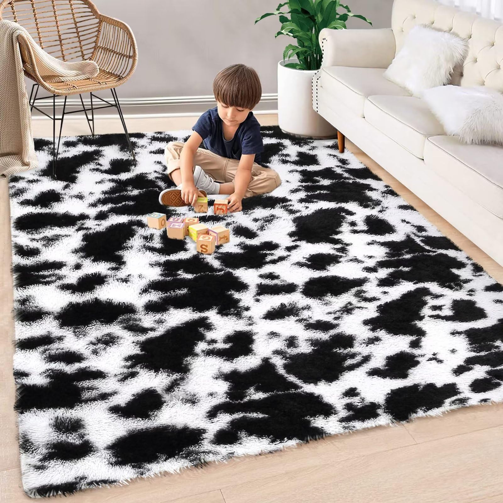 NANAN Area Rugs 9x12 Large Area Living Room Clearance Under 100 Rugs for Bedroom Carpet Fuzzy Rug Soft Rugs for Bedroom Decor