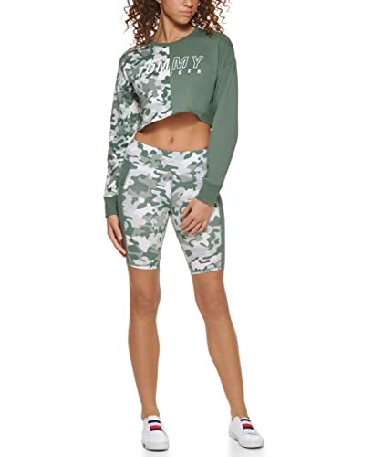 Tommy Hilfiger Womens Sport Bike Short,Basil,Small