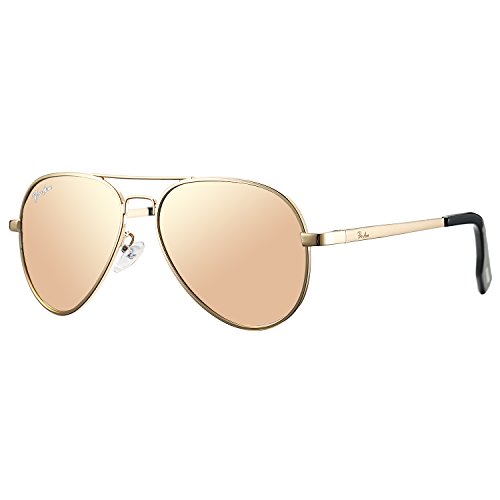 Pro Acme Small Polarized Aviator Night Vision Sunglasses for Kids and Youth Age 5-18, with Two Sizes 50mm 52mm