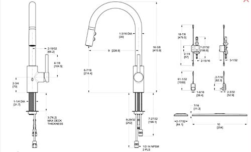 Pfister Stellen Touchless Kitchen Faucet with Pull Down Sprayer, Single Handle, High Arc, Stainless Steel Finish, LG529ESAS
