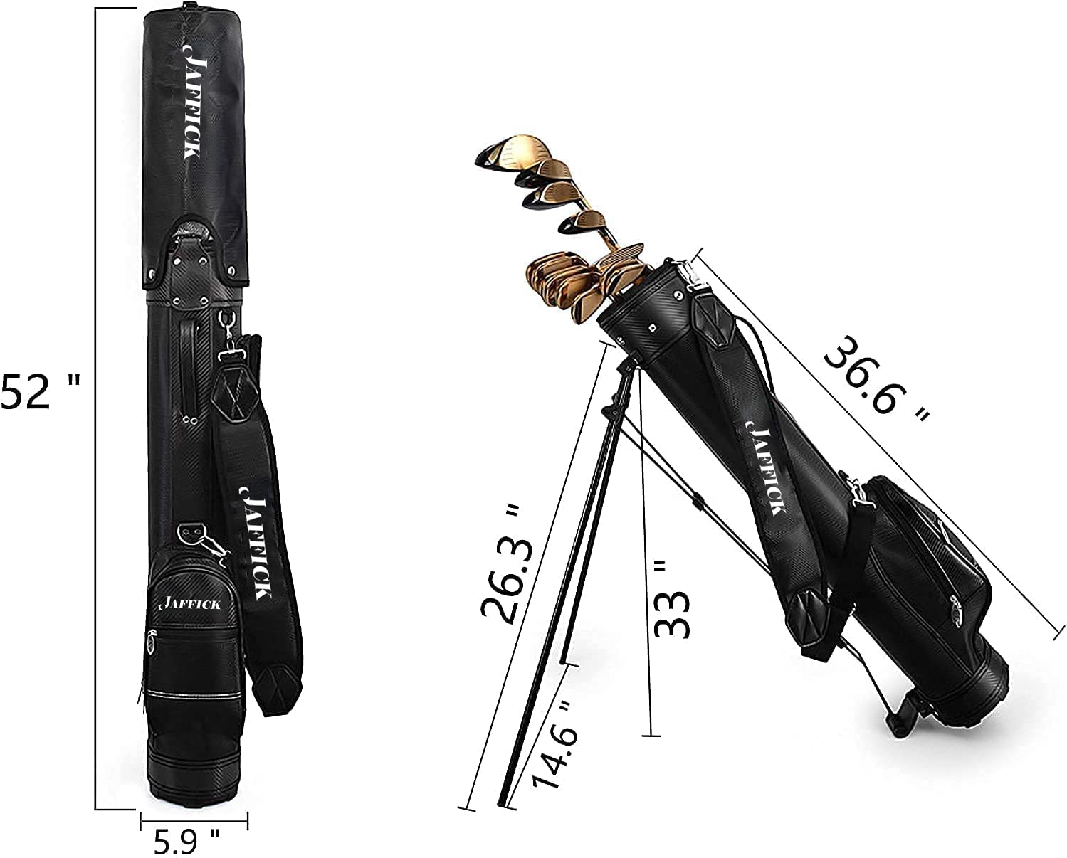 Pitch Golf Bag Golf Club Bags for Men Lightweight Golf Stand Bag Easy to Carry & Durable