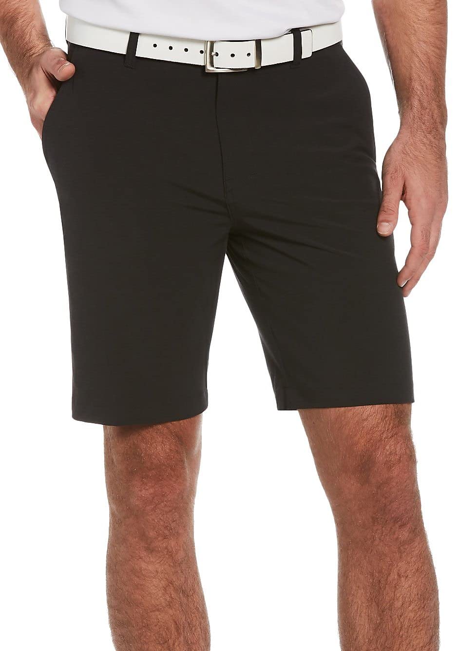 PGA TOUR Men's Standard Flat Front Horizontal Textured Golf Shorts, Rapture Rose Heather, 38