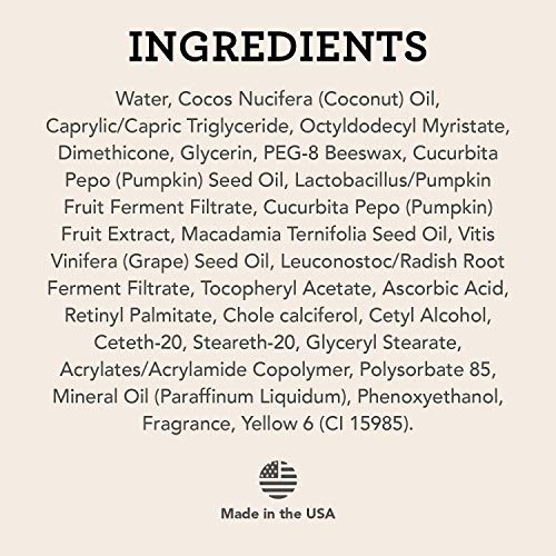 NATURE WELL Natural Extract Pumpkin Oil Moisturizing Cream for Face and Body, Non-Greasy, Ultra-Hydrating, No Parabens or Dyes, 16 Oz