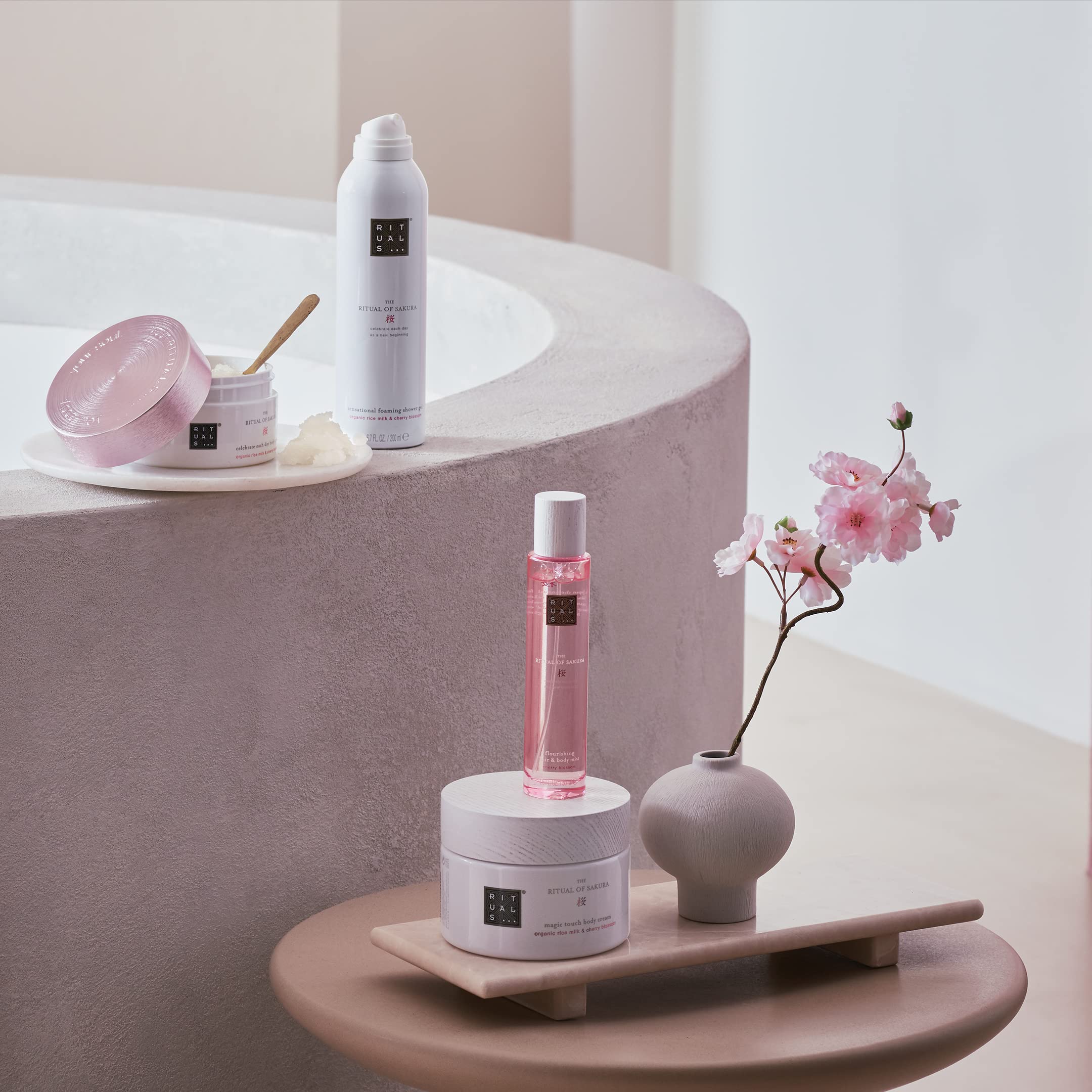 RITUALS Sakura Renewing Foaming Shower Gel - Moisturizing Body Wash with Rice Milk & Cherry Blossom - 6.7 Fl Oz
