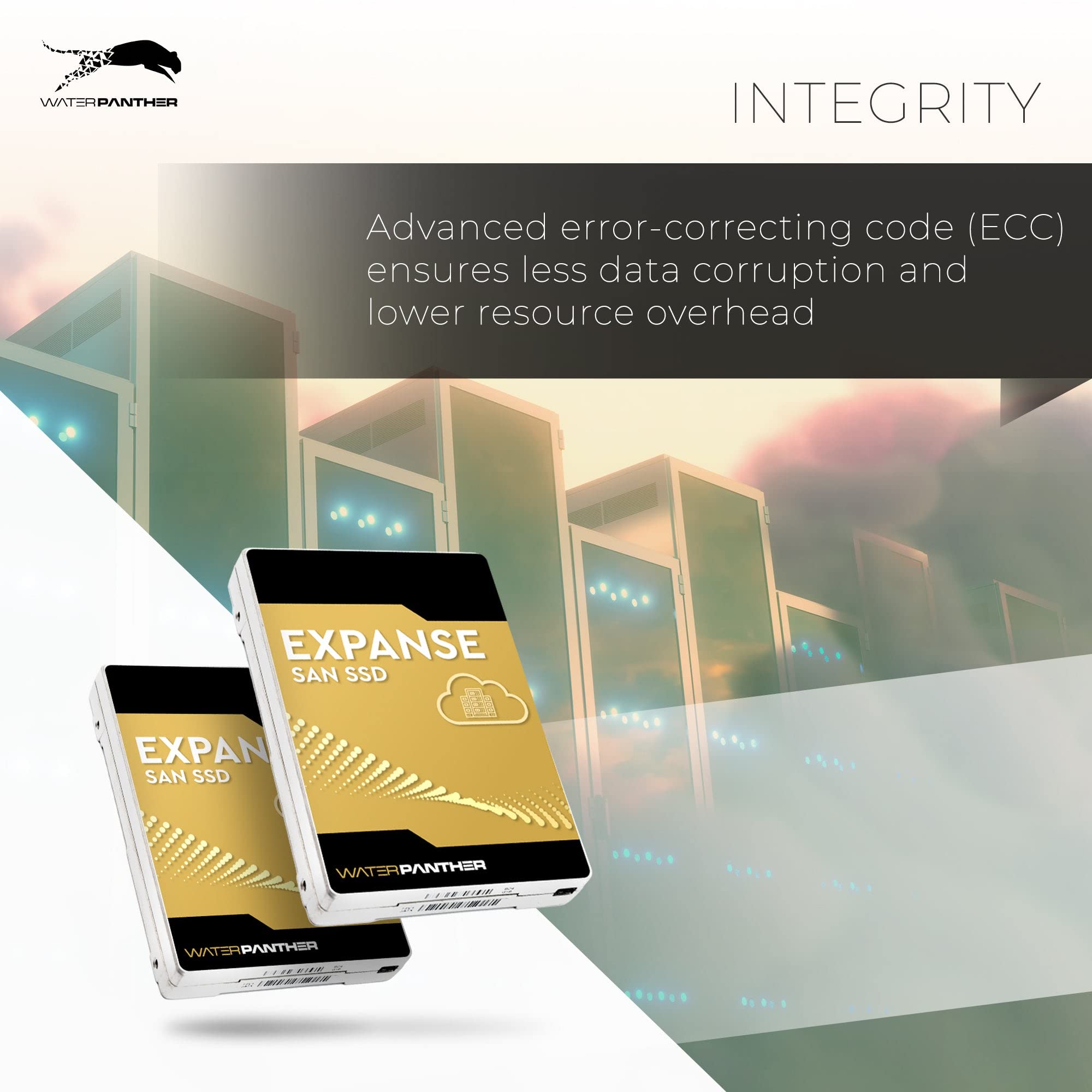 Water Panther WP Expanse 8TB eNAND 512e PCIe Gen3 x4 NVMe U.2 2.5-inch SSD | ECC PLP 1DWPD | Enterprise Data Center SAN Solid State Drive - WECP5S310800S