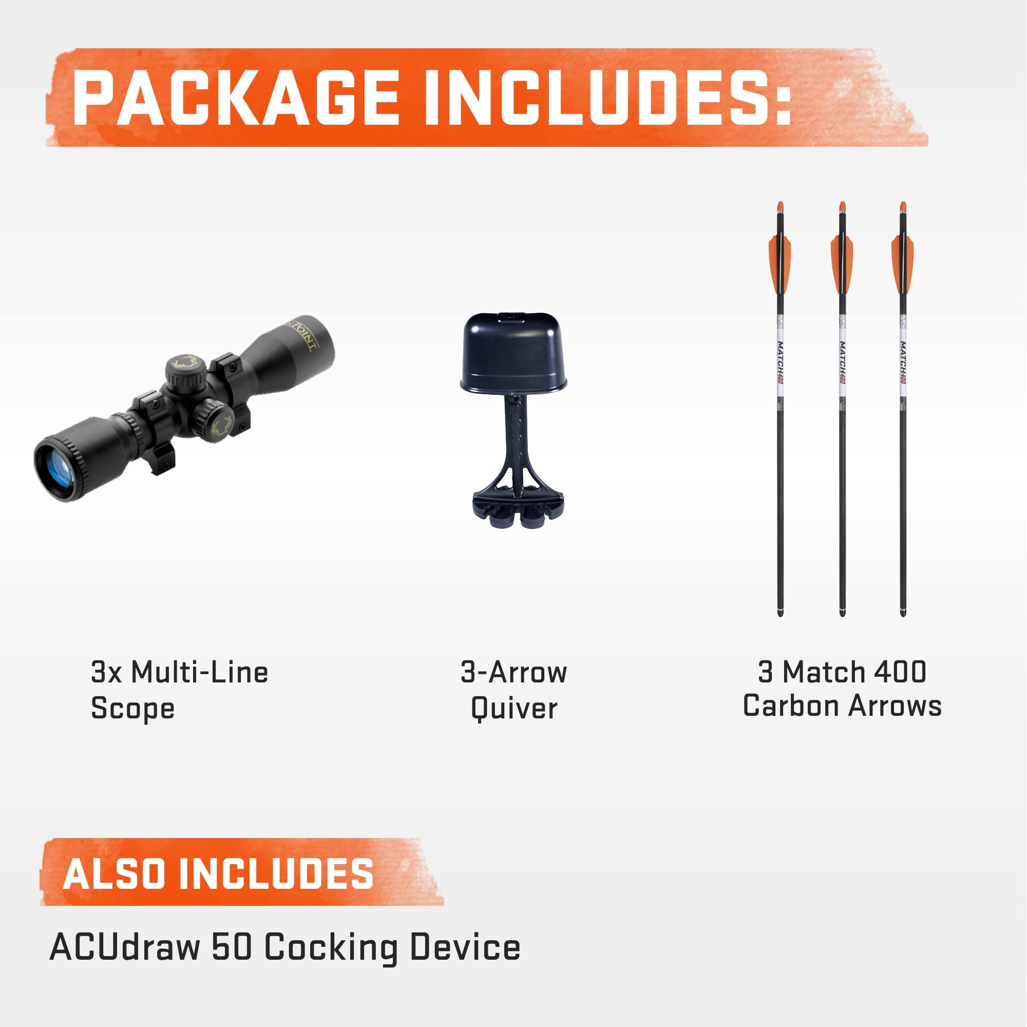 Wicked Ridge Blackhawk XT, ACUdraw 50, Multi-Line Scope