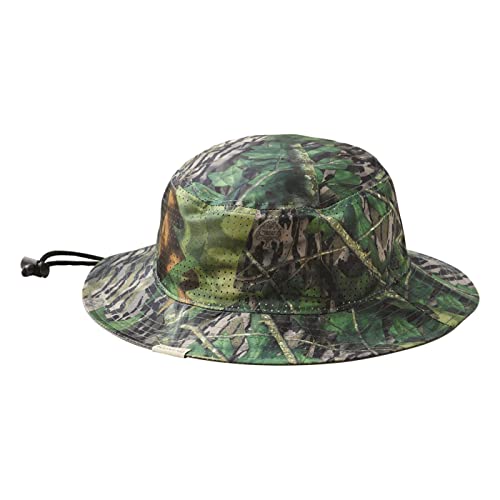 Nomad Mens Bucket Hat | Anti-Glare & Moisture Wicking Hunting Hat, Mossy Oak Bottomland, One Size